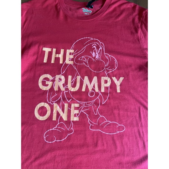 Shirts | Disney The Grumpy One Mens Red Tshirt Size Xlarge Soft Disney ...